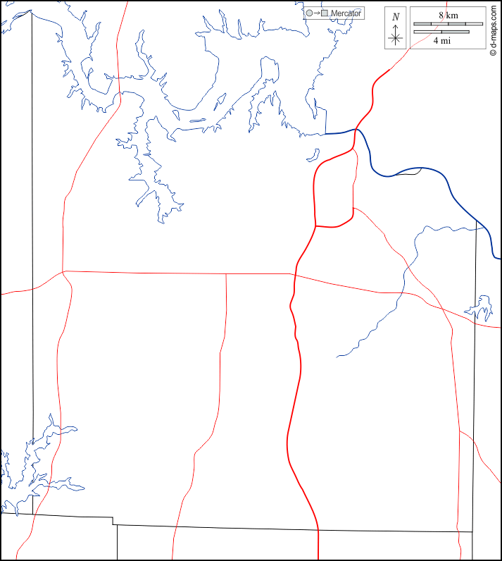 Grayson County free map, free blank map, free outline map, free base ...