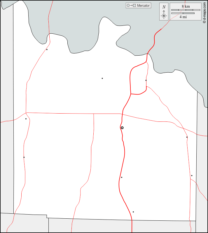 Grayson County, d-maps.com: free map, free blank map, free outline map ...