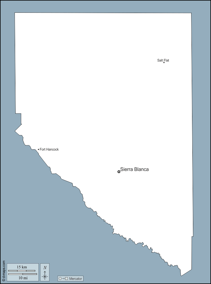 Hudspeth County, d-maps.com: free map, free blank map, free outline map ...