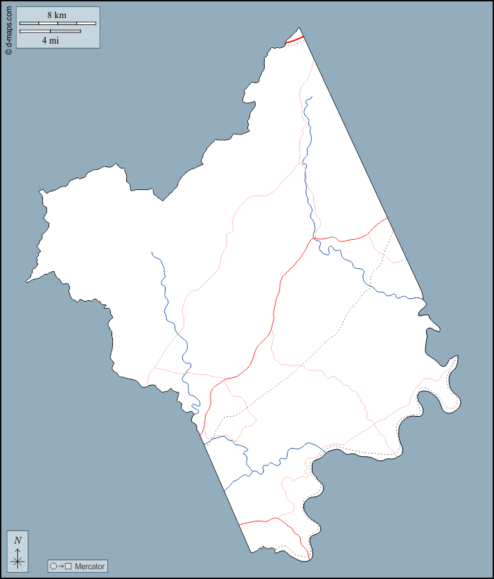 Nelson County, d-maps.com: free map, free blank map, free outline map ...