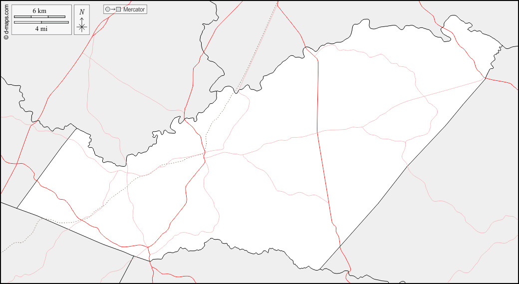 Orange County, d-maps.com: free map, free blank map, free outline map ...