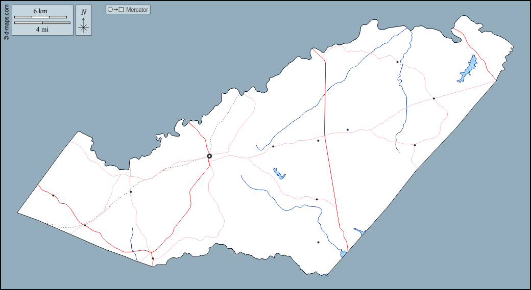 Orange County, d-maps.com: free map, free blank map, free outline map ...