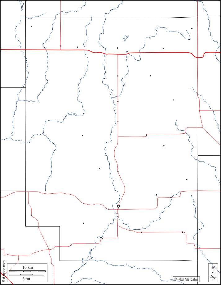 Clark County, d-maps.com: free map, free blank map, free outline map ...
