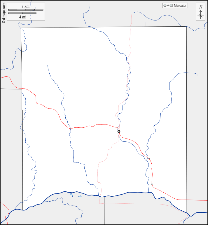 Richland County, d-maps.com: free map, free blank map, free outline map ...