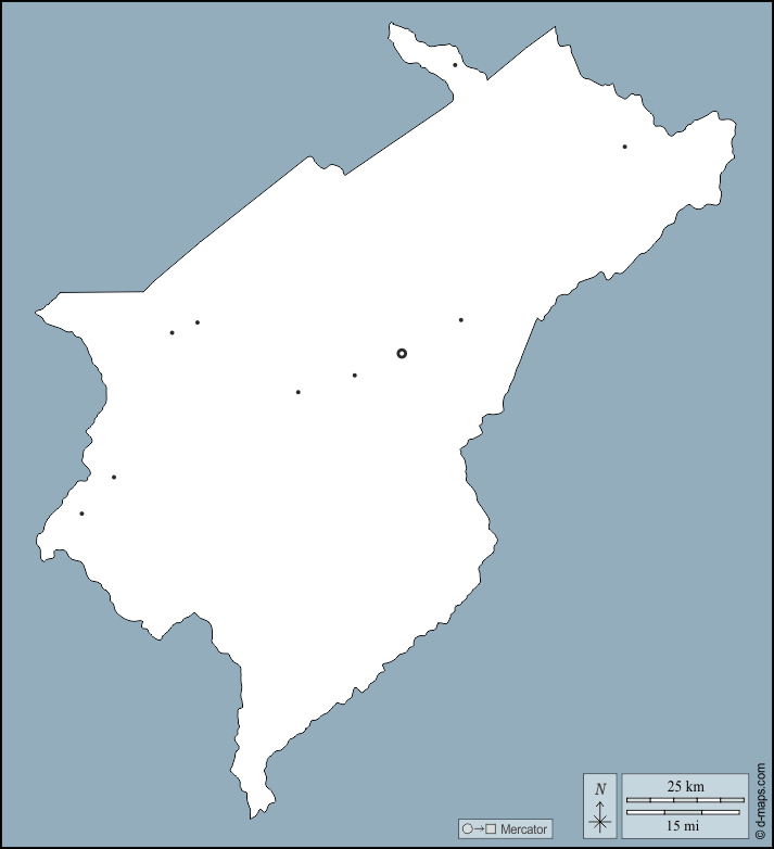 Mérida free map, free blank map, free outline map, free base map ...