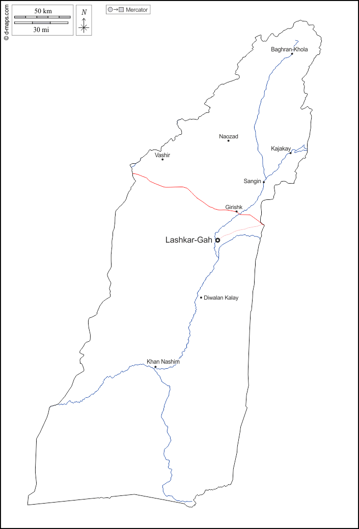 Helmand free map, free blank map, free outline map, free base map ...