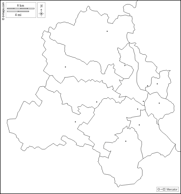 Delhi, d-maps.com: free map, free blank map, free outline map, free ...