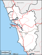 Goa: d-maps.com: free maps, free blank maps, free outline maps, free ...