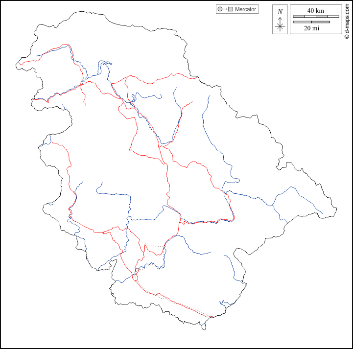 Jammu and Kashmir, d-maps.com: free map, free blank map, free outline ...
