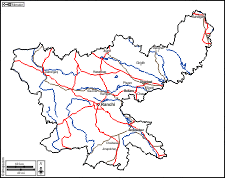 Jharkhand: d-maps.com: free maps, free blank maps, free outline maps ...