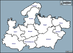 Madhya Pradesh: d-maps.com: free maps, free blank maps, free outline ...