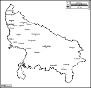Uttar Pradesh: Free maps, free blank maps, free outline maps, free base ...