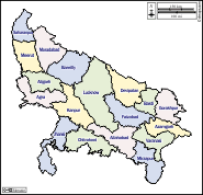 Uttar Pradesh: d-maps.com: free maps, free blank maps, free outline ...