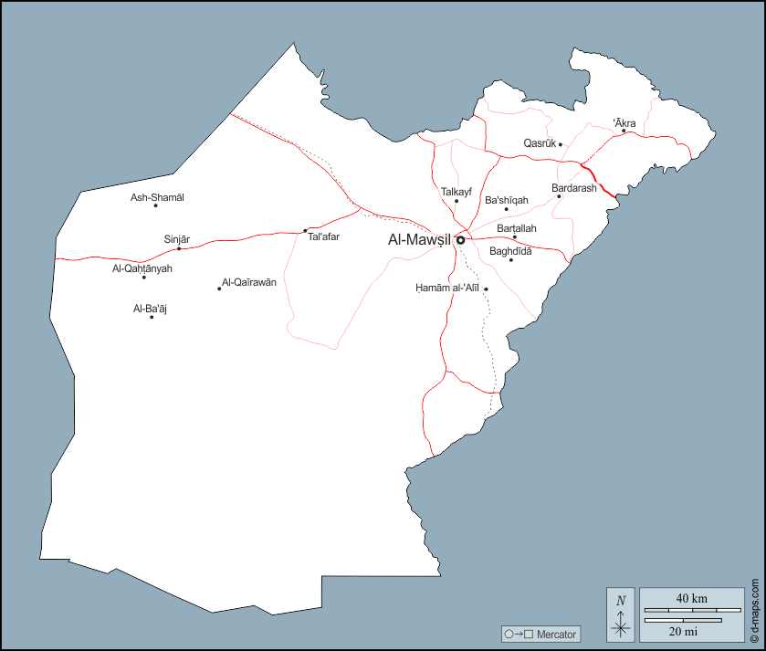 Ninive, d-maps.com: carte géographique gratuite, carte géographique ...