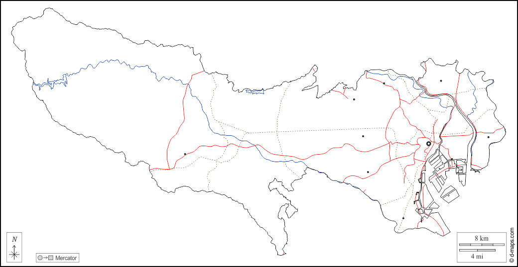 Tokyo free map, free blank map, free outline map, free base map outline ...