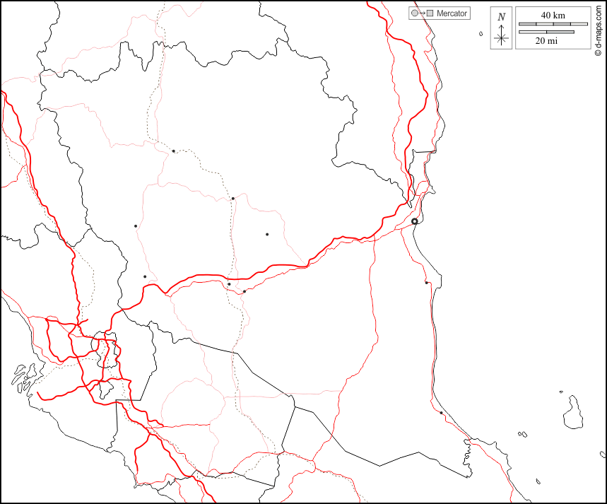 Pahang, d-maps.com: free map, free blank map, free outline map, free ...