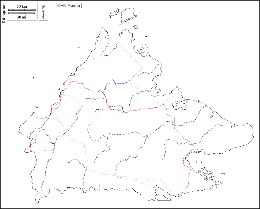 Sabah, d-maps.com: free map, free blank map, free outline map, free ...