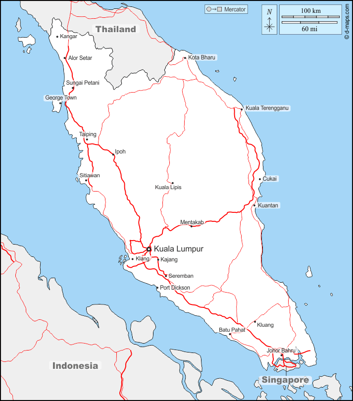 West, d-maps.com: free map, free blank map, free outline map, free base ...