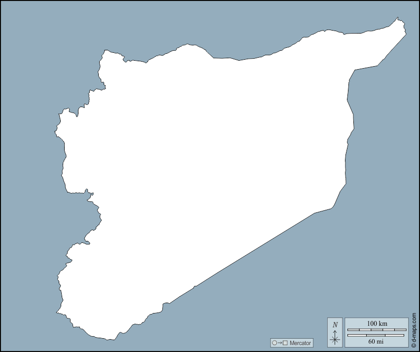 Syria, d-maps.com: free map, free blank map, free outline map, free ...