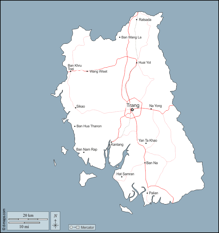 Trang free map, free blank map, free outline map, free base map outline ...