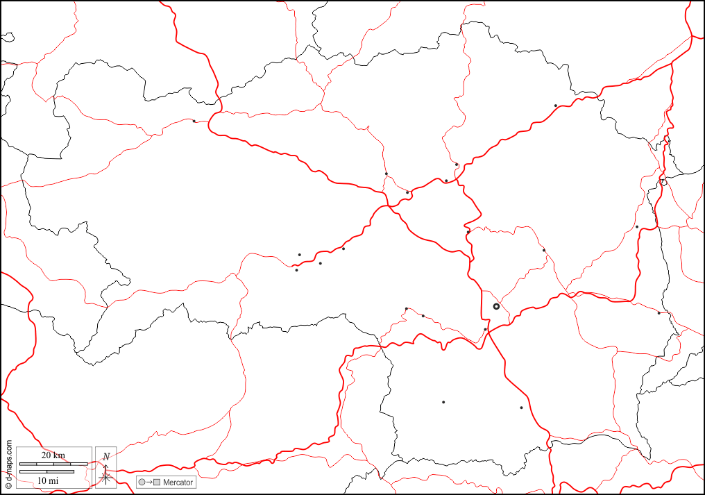 Styria free map, free blank map, free outline map, free base map ...