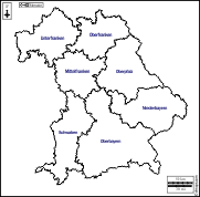 Bavaria: Free maps, free blank maps, free outline maps, free base maps