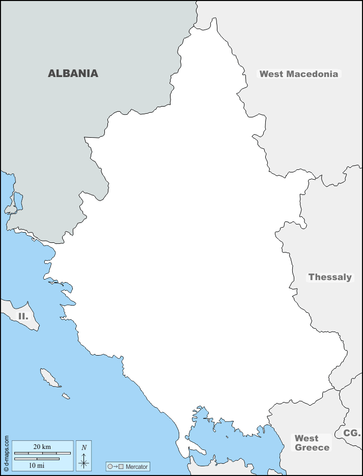 Epiro Mapa gratuito, mapa mudo gratuito, mapa en blanco gratuito ...