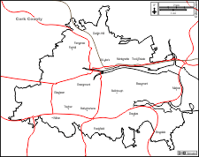 Cork City: Free maps, free blank maps, free outline maps, free base maps