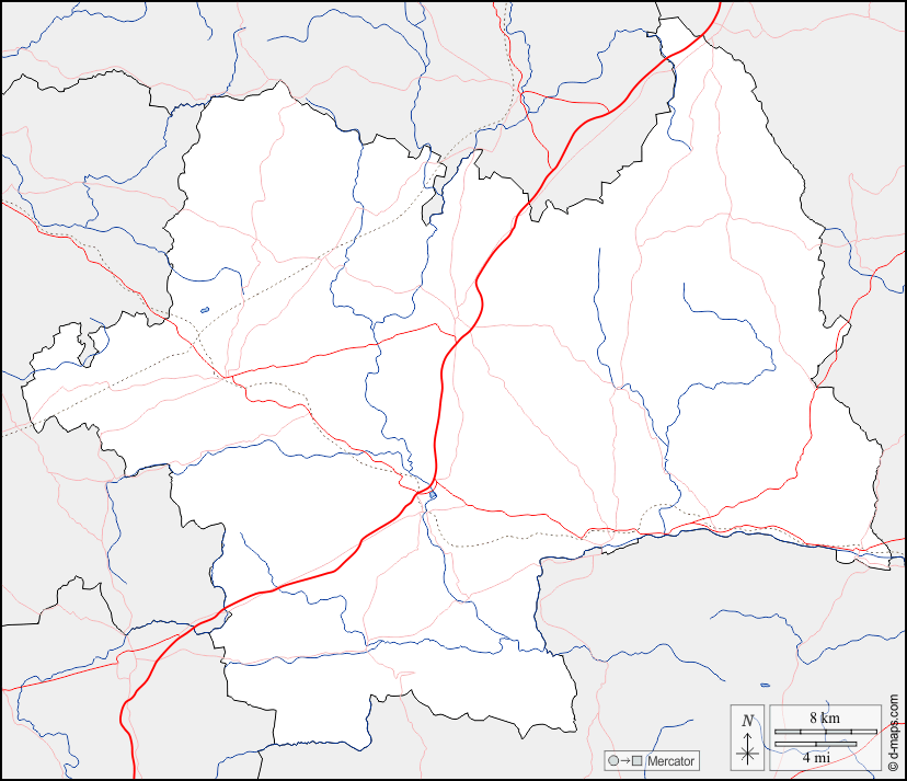 South Tipperary, d-maps.com: free map, free blank map, free outline map ...