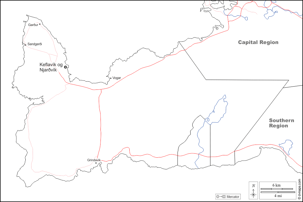 Southern Peninsula free map, free blank map, free outline map, free ...