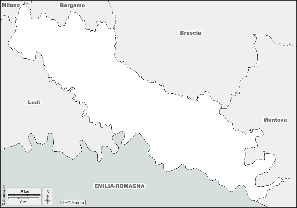 Cremona Mapa gratuito, mapa mudo gratuito, mapa en blanco gratuito ...