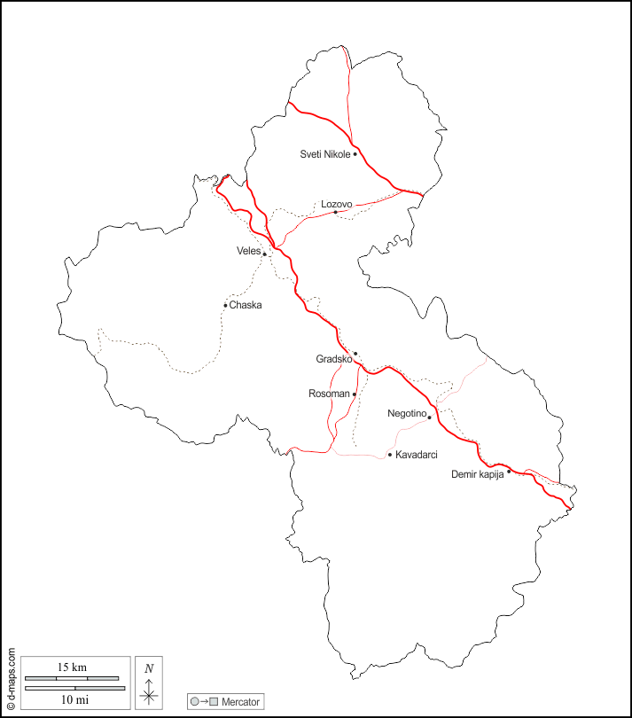 Vardar free map, free blank map, free outline map, free base map ...