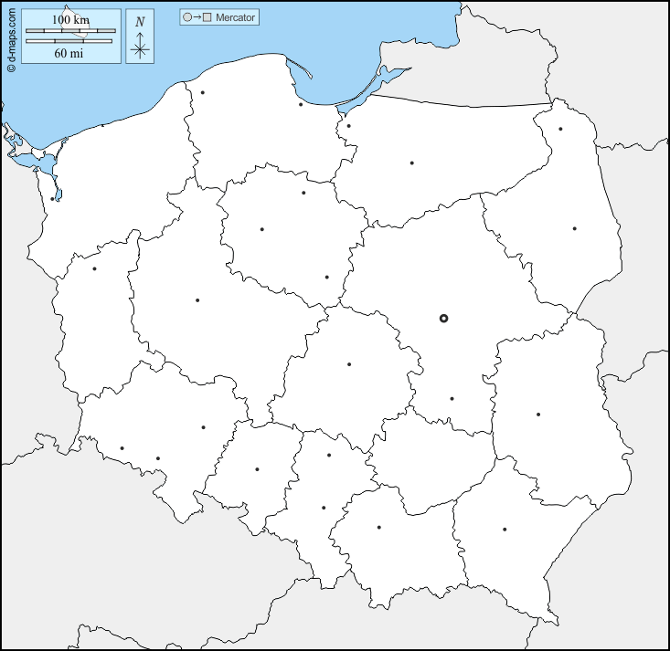 Poland free map, free blank map, free outline map, free base map ...