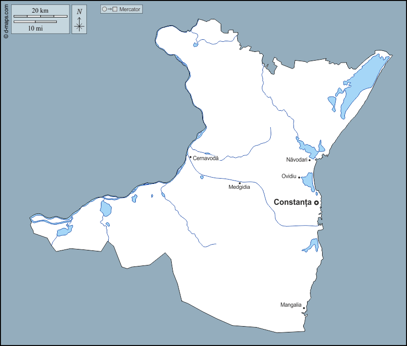 Constanța free map, free blank map, free outline map, free base map ...