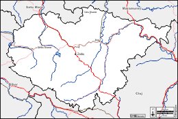 Sălaj: Free maps, free blank maps, free outline maps, free base maps
