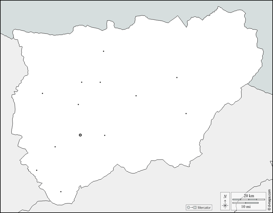 Jaén Mapa gratuito, mapa mudo gratuito, mapa en blanco gratuito ...