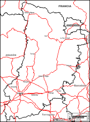 Lérida: mapas gratuitos, mapas mudos gratuitos, mapas en blanco ...