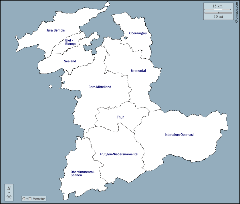 Bern free map, free blank map, free outline map, free base map outline ...