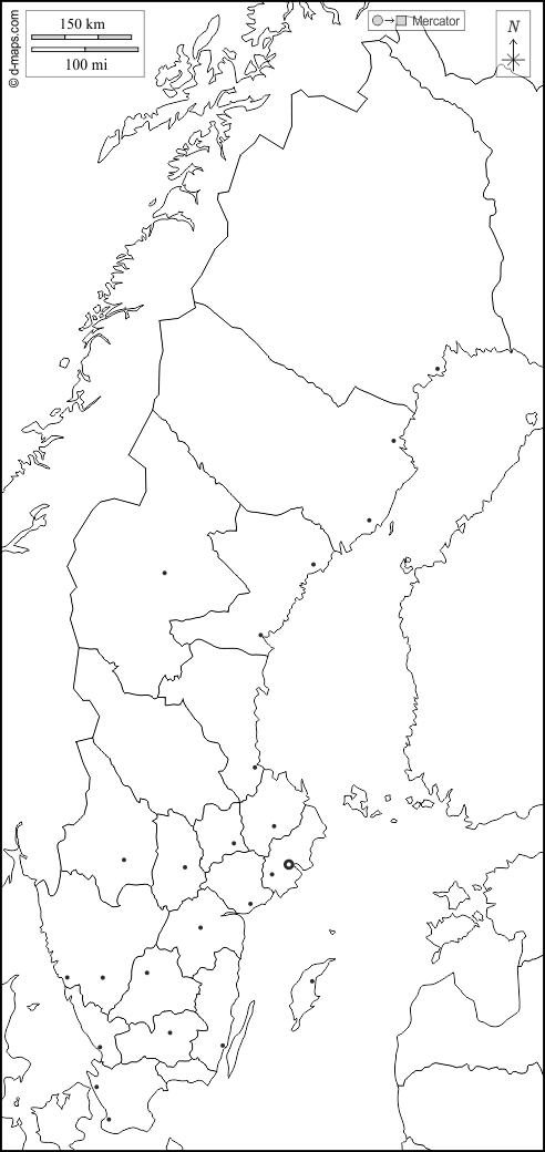 Suecia Mapa gratuito, mapa mudo gratuito, mapa en blanco gratuito ...