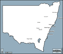 New South Wales: Free maps, free blank maps, free outline maps, free ...