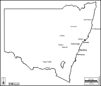 New South Wales: Free maps, free blank maps, free outline maps, free ...