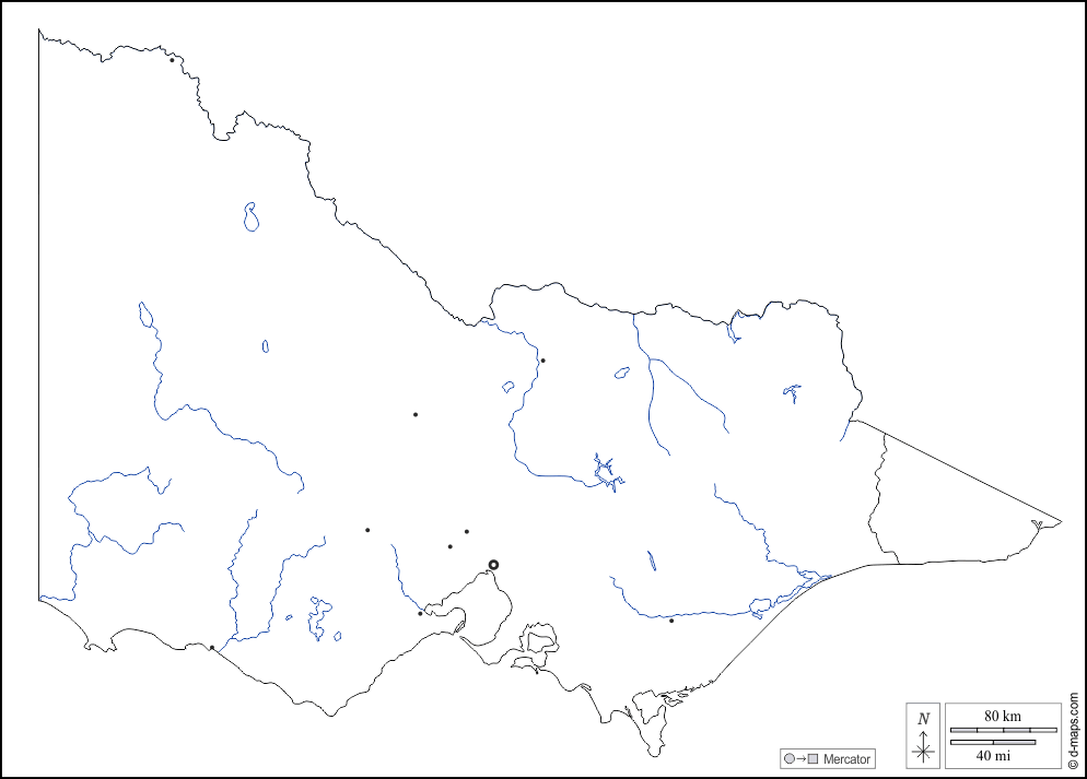 Victoria, d-maps.com: free map, free blank map, free outline map, free ...