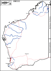 Western Australia free map, free blank map, free outline map, free base ...